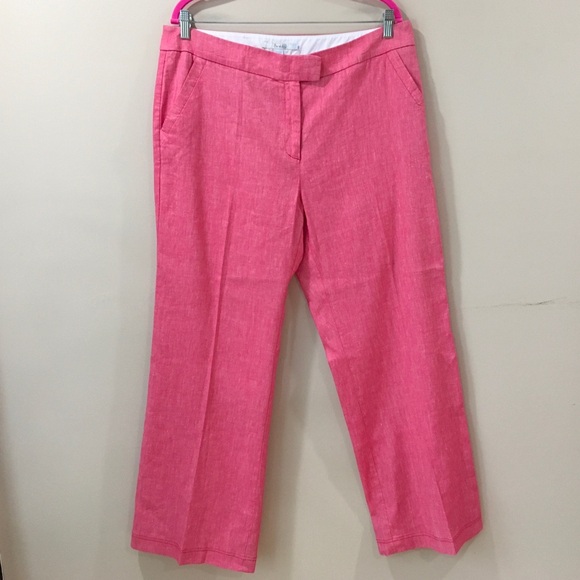 Boden | Pants & Jumpsuits | Boden Red Linen Blend Wide Leg Dress Pants ...